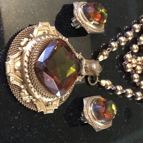 Patrice | Jewelry | Patrice Vintage Necklace And Earring Set With Topaz ...